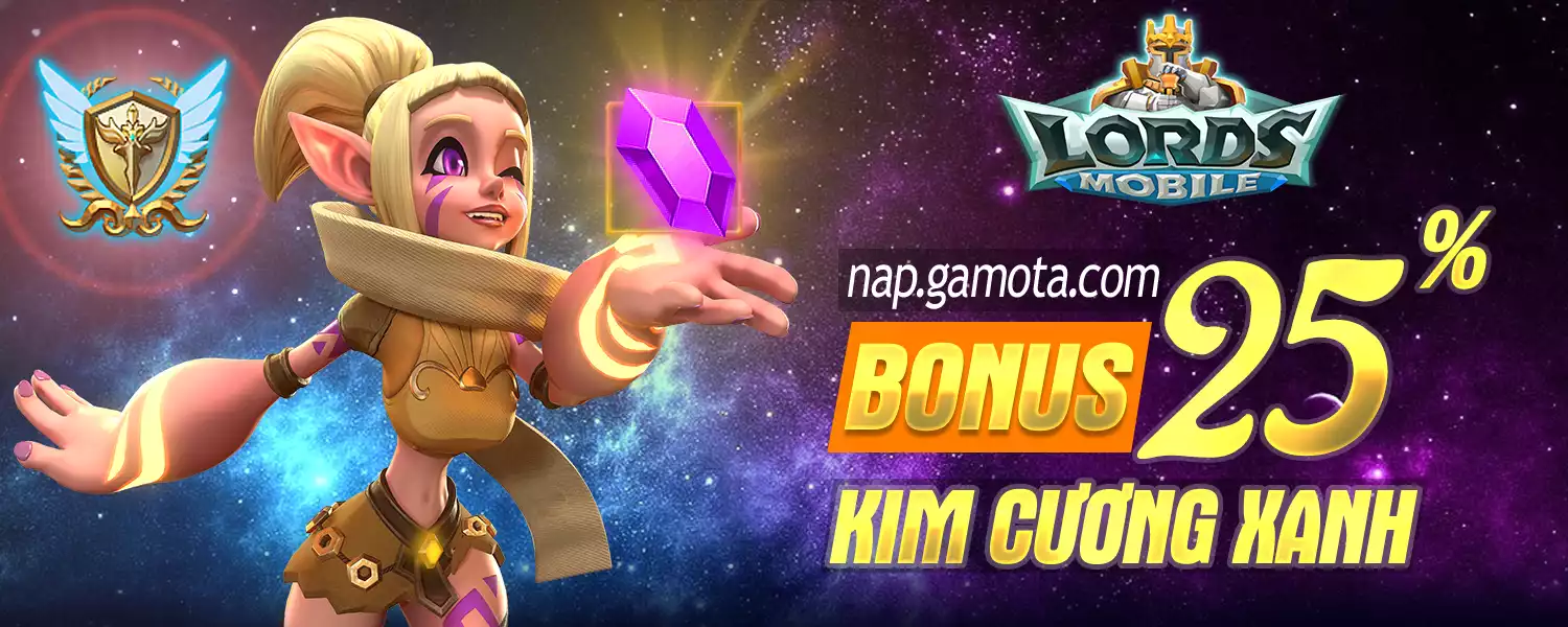 Gamota :: Cổng thanh toán game online | [Lords Mobile] khuyến mãi 25% Kim Cương Xanh khi nạp qua ...